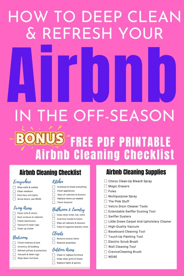 Airbnb Cleaning Checklist: How To Deep Clean And Reset Your Airbnb In ...
